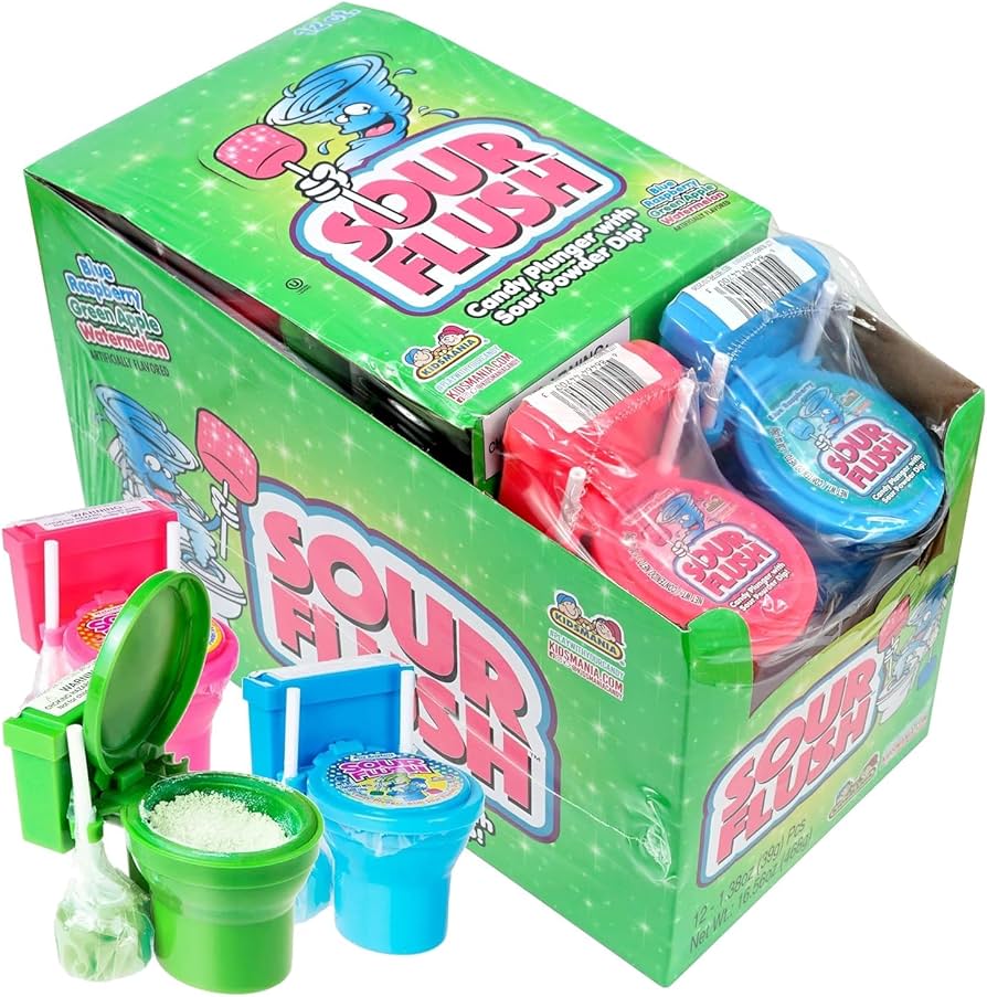 Kidsmania Sour Flush Assorted Flavor* 12 – American Confectionery Wholesale